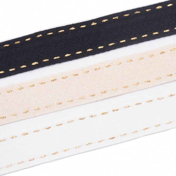 Quality KJ20042 Braided Metallic 2.5cm Webbing Trim for sale