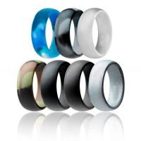 Quality Geometric Channel Setting Silicone Rubber Band 8mm for Outdoor Sports Mountainee for sale