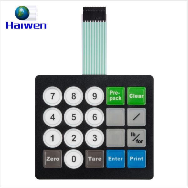 Quality Embossed Domes PET Circuit Membrane Switch Waterproof Keyboard With LED for sale