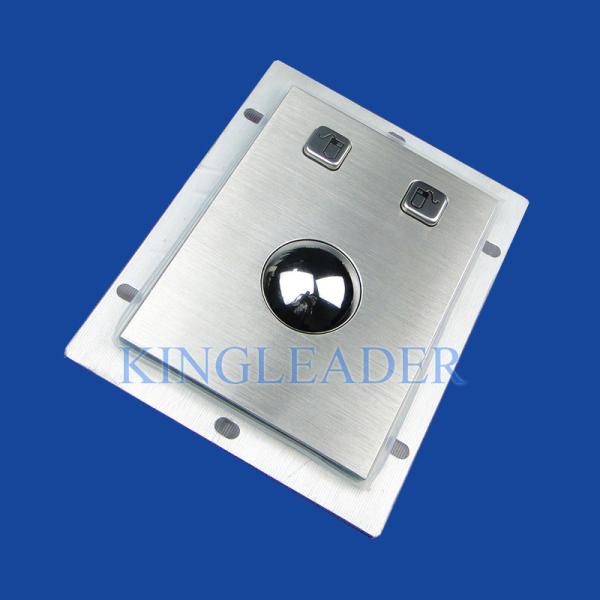 Quality 38mm Rugged Industrial Trackball Mouse Abrasion Resistant Optical Metal for sale