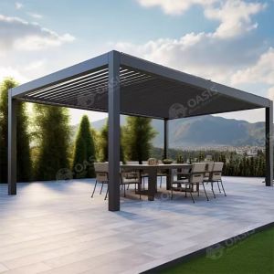 Quality 12 By 20 Garden Aluminium Gazebo Motorized Aluminum Pergola For Mansions for sale