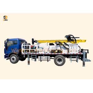 Quality 300m Truck Mounted Water Well Drilling Rig Mud And DTH Hydraulic System One Year for sale