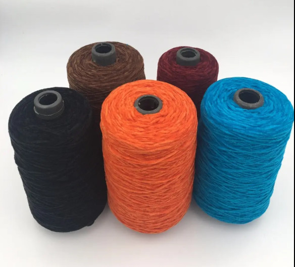 Quality New 1/4NM 100% Acrylic Light Chenille Knitting Yarn Texturized for sale