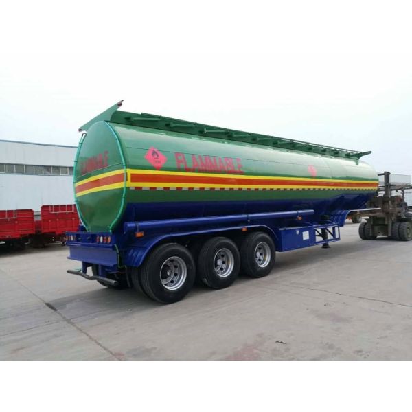 Quality 3 Axles Black Tanker Alloy Fuel Tank Semi Trailer By Wabco for sale