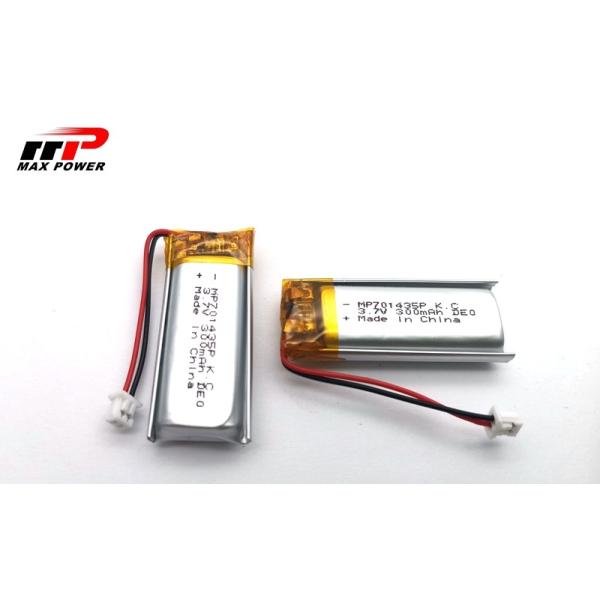 Quality MSDS 3.7V 701435 300mAh Lithium Polymer Rechargeable Battery for sale