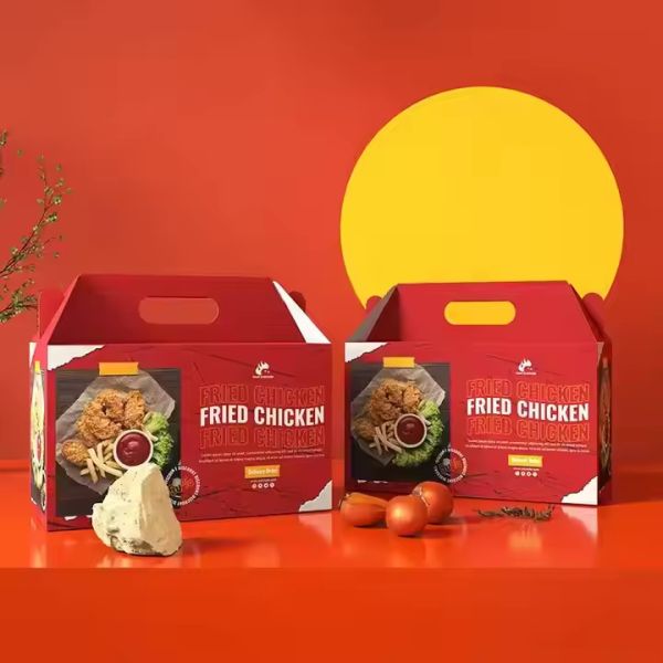 Quality Custom Kraft Paper Fried Chicken Boxes - Eco-Friendly Takeaway Packaging with for sale
