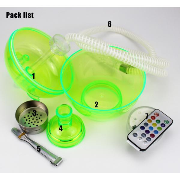 Quality Safety Colorful Acrylic Hookah Wookah Plastic Shisha Set For Advantageous Prices for sale