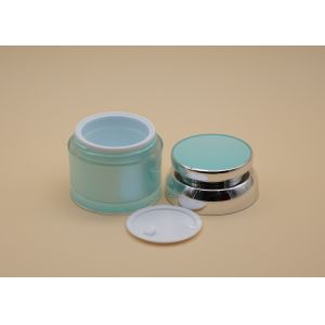 Quality Green UV Spraying Cosmetic Cream Containers PP Cap With ABS Sheathed for sale