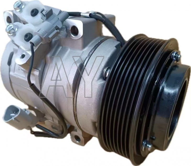 Quality TOYOTA AC Compressor for HIACE with PV7 Grooves 120mm Pulley Diameter and 12V for sale