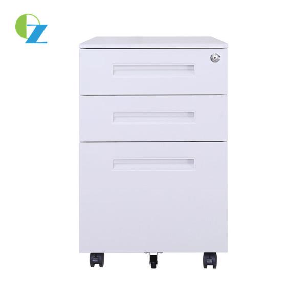 Quality Anti Tilt 3 Drawer Mobile Pedestal Cabinet For A4 File With Lock D520MM for sale