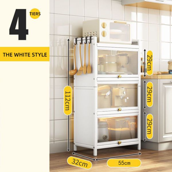 Quality 60kg Capacity Carbon Steel Kitchen Bowl Rack with Magnetic Door for sale