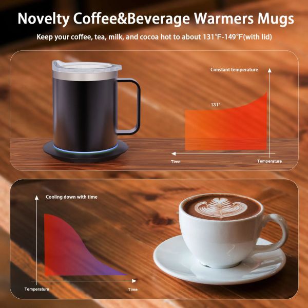 Quality Desktop Intelligent USB Self Warming Coffee Cup Travel Mug OEM for sale