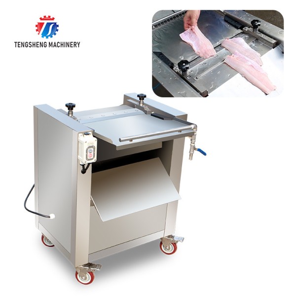 Quality 0.75kw Commercial Fish Salmon Peeling Machine Kitchen Processing Equipment for sale