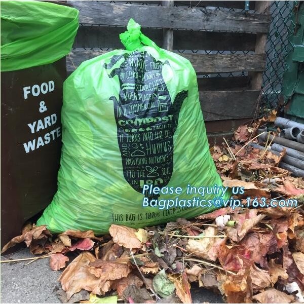 Quality OEM 100% Compostable Eco Friendly Biodegradable Garbage Bags, 100% Biodegradable for sale