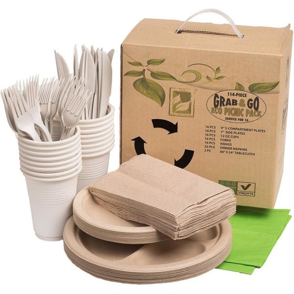 Quality Novelty Design Corn-Based Biodegradable Plate Set with Environment-Friendly for sale