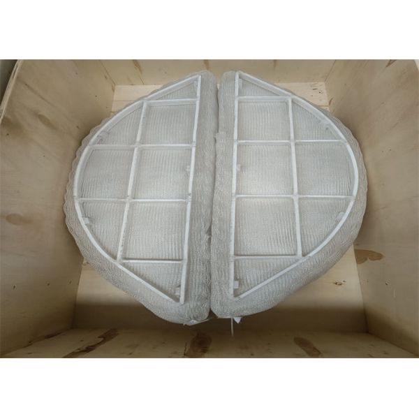 Quality PTFE Filtered Metal Plastic Embedded Mesh Pad Mist Eliminator 144Kg/m3 for sale