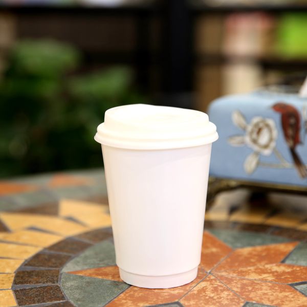 Quality 100% Biodegradable Disposable 8OZ Sugarcane Bagasse Pulp Paper Cup Custom Logo for sale