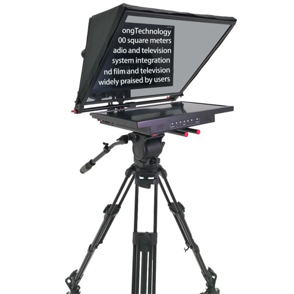 Quality 24 Inch Monitor Studio Embedded Computer Broadcast Grade Teleprompter with Caster Tripod for sale