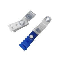 Quality Exclusive Blue White ID Badge Holder Clip Plastic Hanging Clip for sale