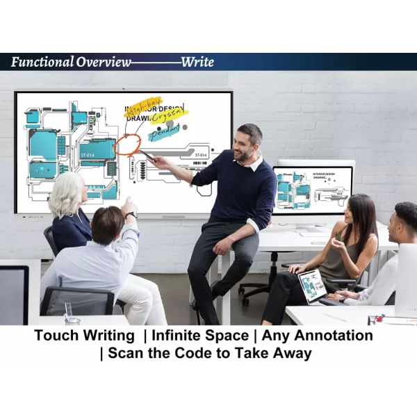 Quality 4K 85 Inch Smart Board Interactive Digital Whiteboard For Teaching for sale