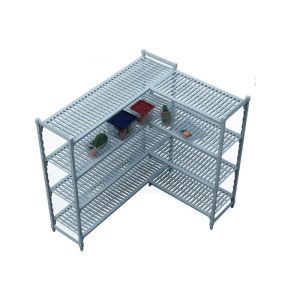 Quality Durable Heavy Duty Plastic Shelving Vented / Slotted Angle Shelving Rust - Proof for sale