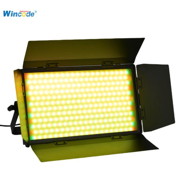 Quality 300W RGBW LED Panel Studio Light with Barndoor Adjustable Temp DMX/RDM Control for sale