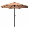 china Push Button Tilt and Crank 8 Ribs Waterproof Fabric Sunshade Outdoor Umbrella
