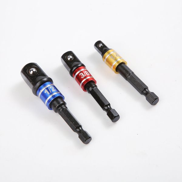 Quality Impact Grade Socket Adapter Set with Aluminum Sleeve 1/4'' 65MM Chrome Vanadium Steel for sale