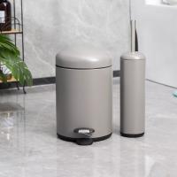 Quality Customer Logo Stainless Steel Trash Bin Durable Pedal Bin Waste Bin Big Capacity for sale