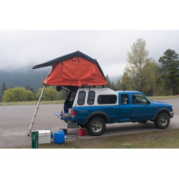 Quality Tear Resistant Pop Up Vehicle Tent With 2M Extendable Aluminum Ladder for sale
