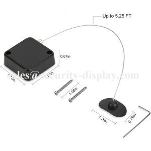 Quality Double Sided 3M Adhesive Retractable Security Cable Lock For TV DVD for sale