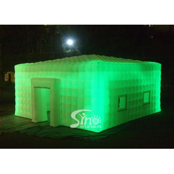 Quality 8x8 meters outdoor giant led light inflatable cube tent for parties or events for sale