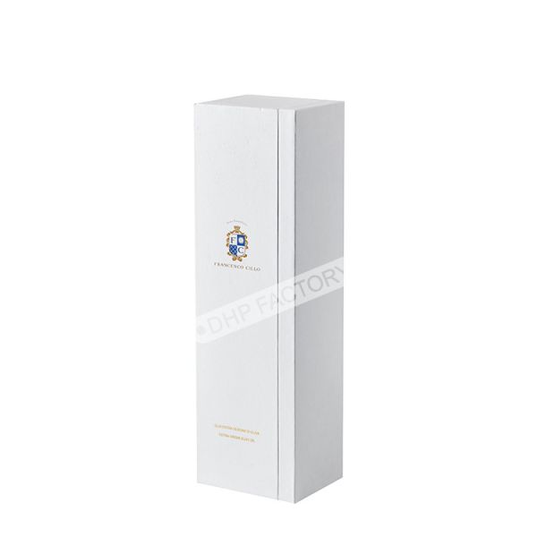 Quality Eco Friendly White Paper Champagne Packaging Boxes Wine Display Box PMS Printing for sale