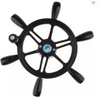 China 380mm 10FT Aluminum Steering Wheel , 15 Inch Boat Steering Wheel factory