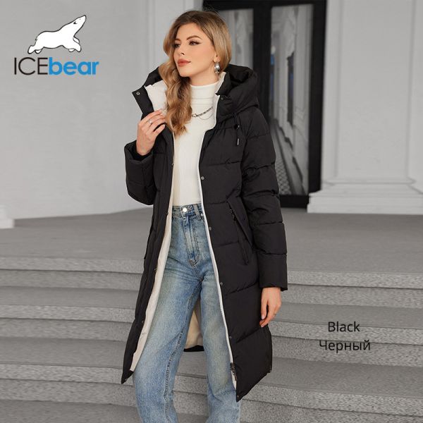 Quality Classic Contrast Color Medium Length Thickened Down / Cotton Jacket for sale