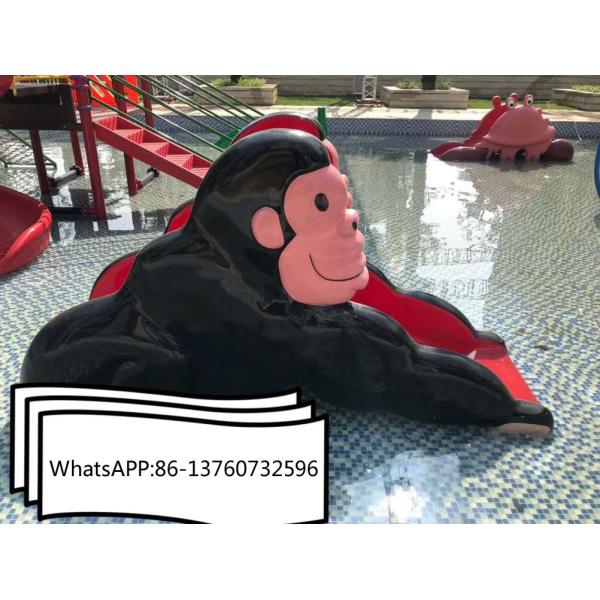 Quality Modern Kids Water Park Equipment Fiberglass Monkey Water Slide for sale