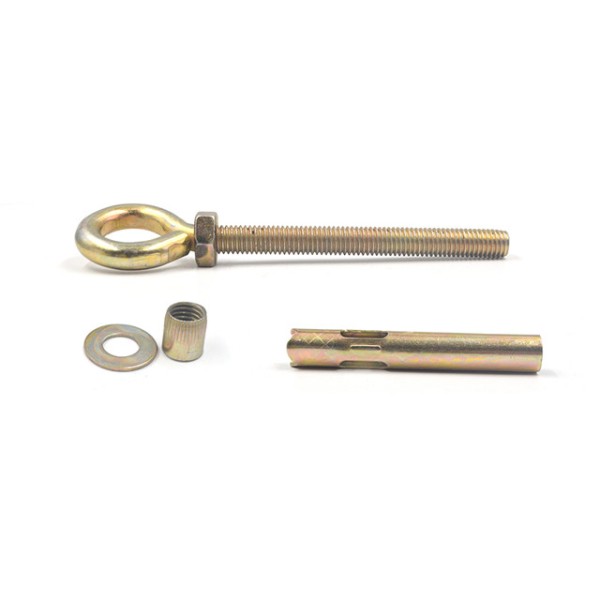 Quality Yellow Zinc Concrete Eye Hook M10 Metal Anchor Bolts for sale