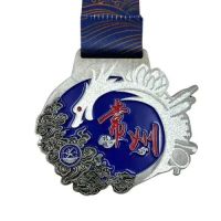 Quality Die Struck Custom Engraved Medals Covered In Glitter Spinning Medal for sale