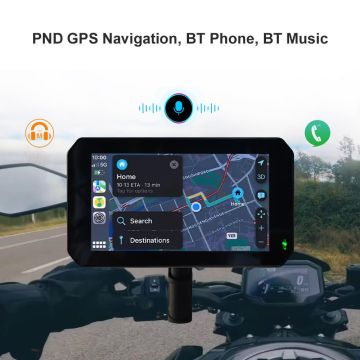 Quality Universal Fitment Motorcycle GPS Navigation with Waterproof Screen and Carplay for sale