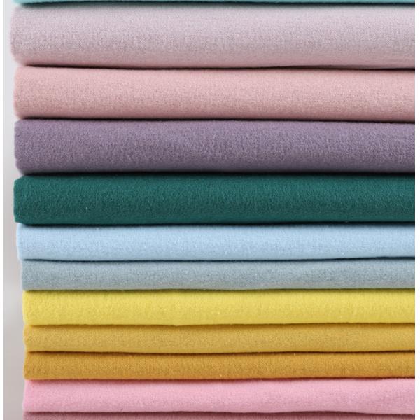 Quality 178GSM Brush Flannel Cotton Fabric Coat Thick 32SX16S 130X60 for sale