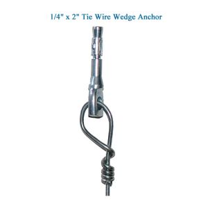 Quality Wedge Anchor Pre Tied Ceiling Wire Hanger 1/4" X 2" 25g/M2 Zinc Coated for sale