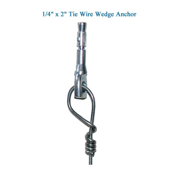 Quality Wedge Anchor Pre Tied Ceiling Wire  Hanger 1/4
