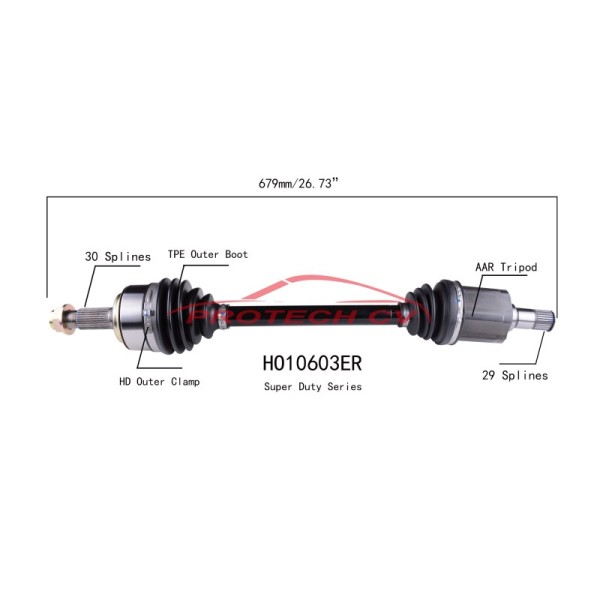 Quality Acura TLX CV Axle Shaft Assembly Heavy Duty Clamp TPEE Boot 2356cc Left Cv Axle for sale