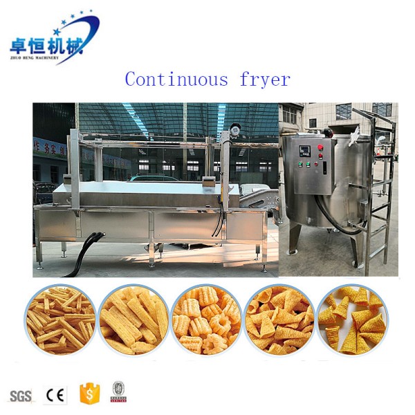 Quality CE Certified 40kg/h Capacity Automatic Corn Chips Frying Machine for Snack for sale
