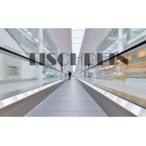 Quality Flat Type 1000mm Tempered Glass Balustrade Panel Moving Walkway 0.5m/s Emergency for sale
