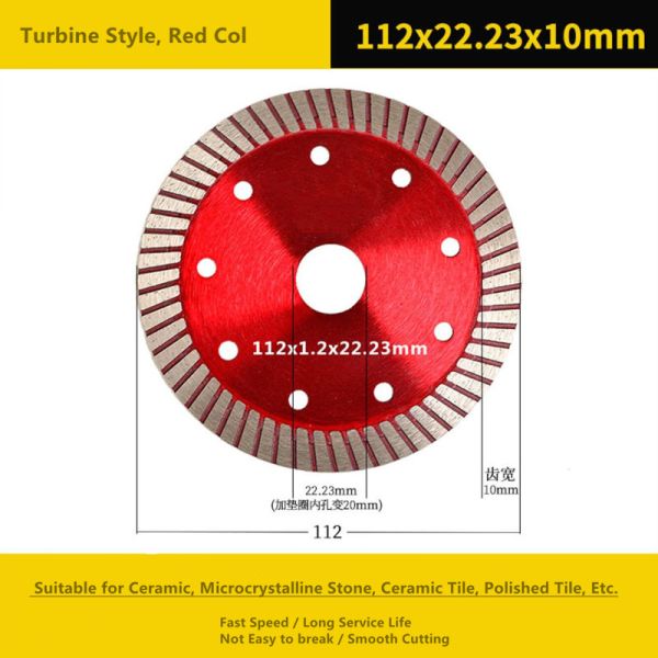 Quality Steel Core Red 110mm Diamond Cutting Disc Hot Pressed for sale