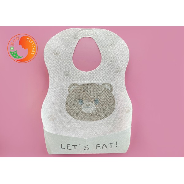 Quality Feeding Food Disposable Baby Bibs Cartoon Waterproof Food Catcher Bibs for sale