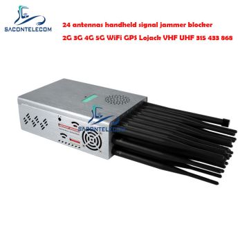 Quality 24 Antennas Portable Signal Jammer 24w 20m Radius For All Signals for sale