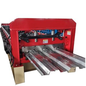 Quality Hydraulic Decoiler Metal 0.8mm Plc Decking Forming Machine for sale
