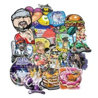 Quality Milk Packaging 3.5g Holographic Die Cut Mylar Bags Zipper Resealable Smell Proof for sale